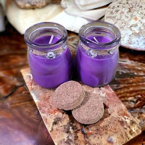 Candle for Saint Lazarus Set of 2 (Vela para San Lazaro set de 2).