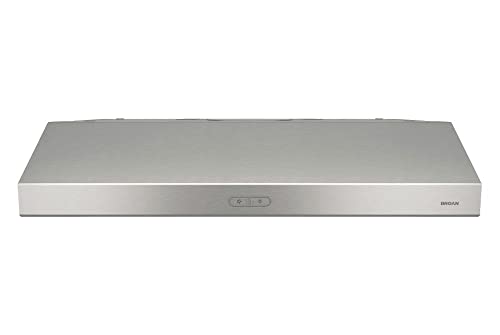 Broan-NuTone NuTone BCDF136SS Glacier Range Hood with Light Exhaust Fan for Under Cabinet, Stainless Steel, 36-Inch