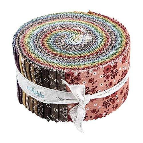 Calico 2.5 Inch Rolie Polie by Lori Holt of Bee in My Bonnet for Riley Blake Designs Includes 40 Pieces
