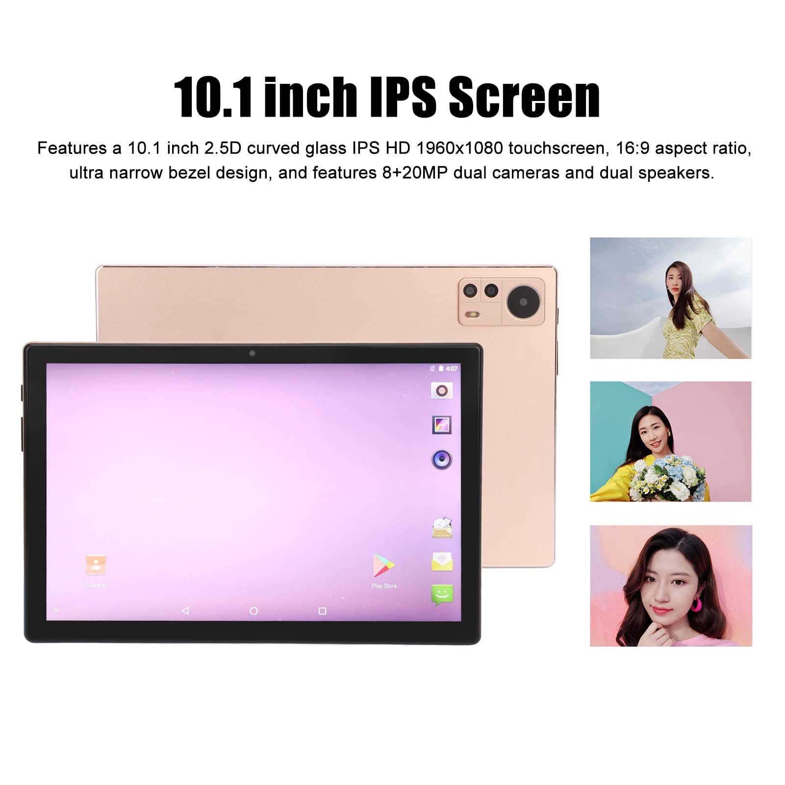 EBTOOLS 10.1 Inch Tablet, 8G 256G, 1960x1080, MT6753 Octa Core, Dual Card Dual Standby, 2.4G 5G WiFi Calling Tablet, Support GPS Mobile Calls, for Android 11
