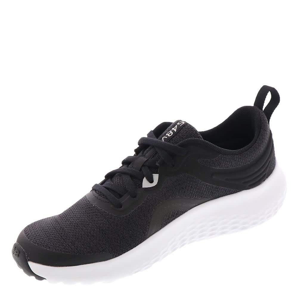 New Balance Women's 548 V1 Running Shoe, Black/Light Silver Metallic, 8 Wide