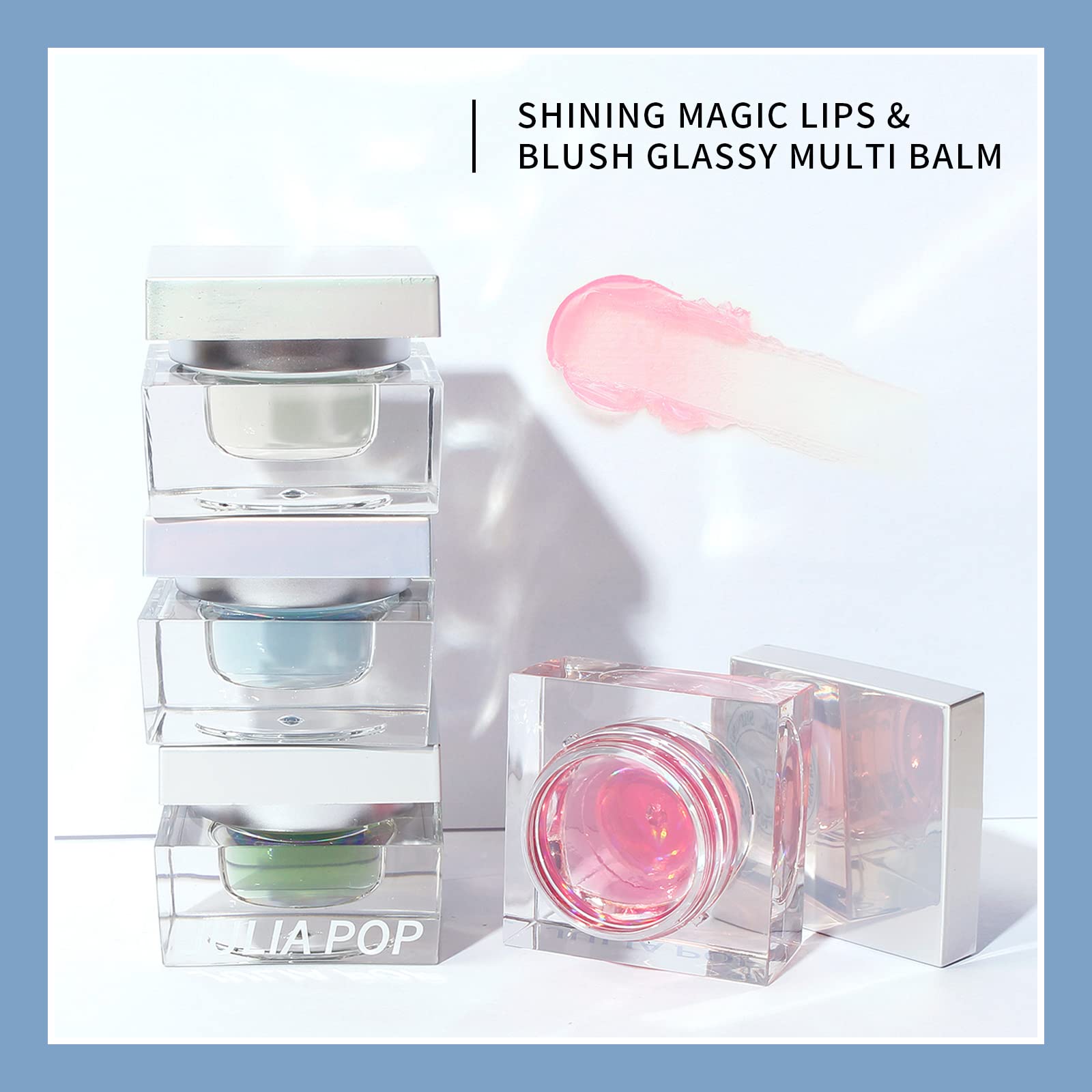 Easilydays 2 in 1 Lip and Cheek Stain, Cheek and Lips, Shining Chameleon Multi Blam, Cheek Lip Liquid Blush Dual-use Llip Stain, Moisturizing Lip Mask, Long-lasting Natural Color Change Lip Tint, 0.2Oz (#01 Transparent)
