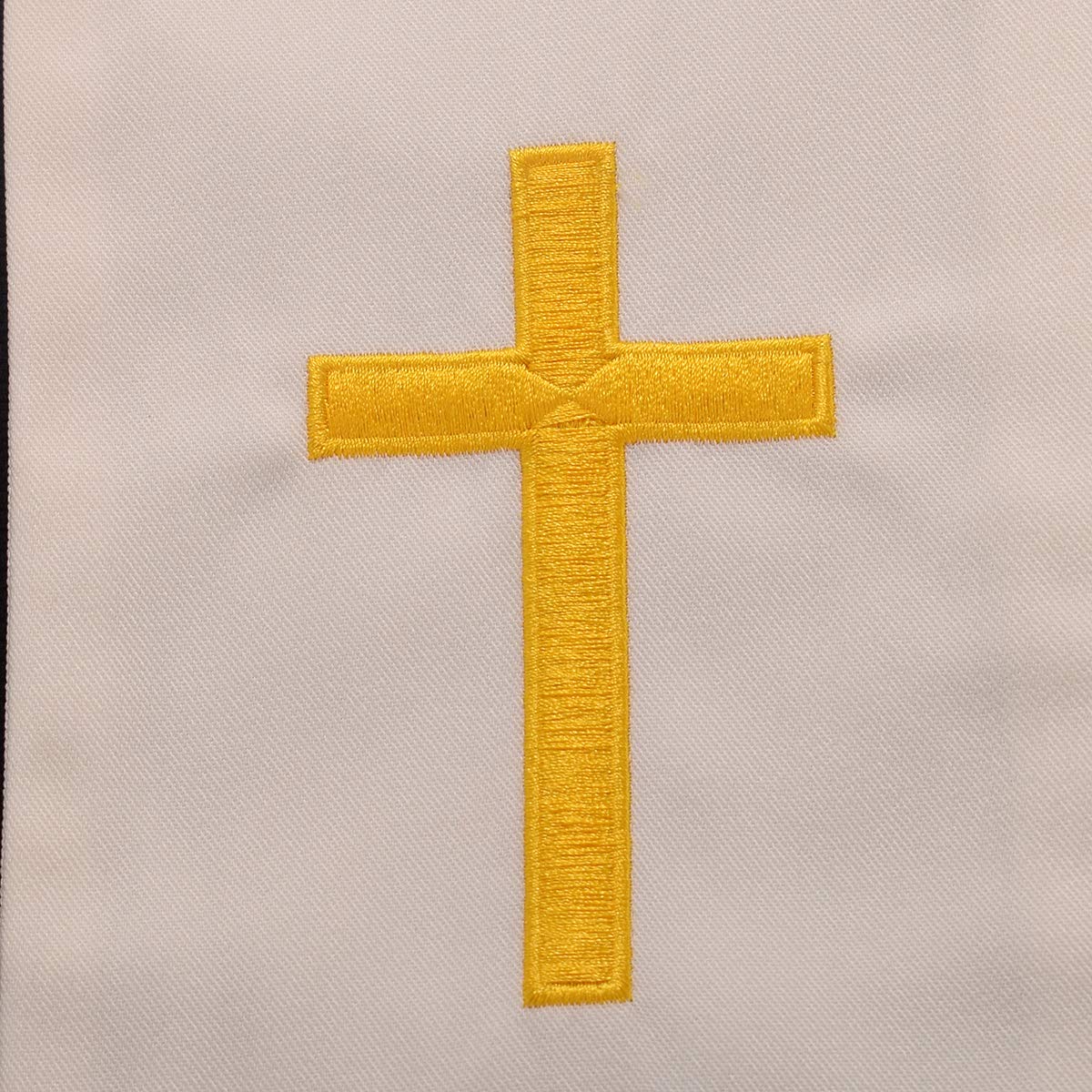 BLESSUME Church Clergy Pastor Cross Embroidered Stole (White 2)