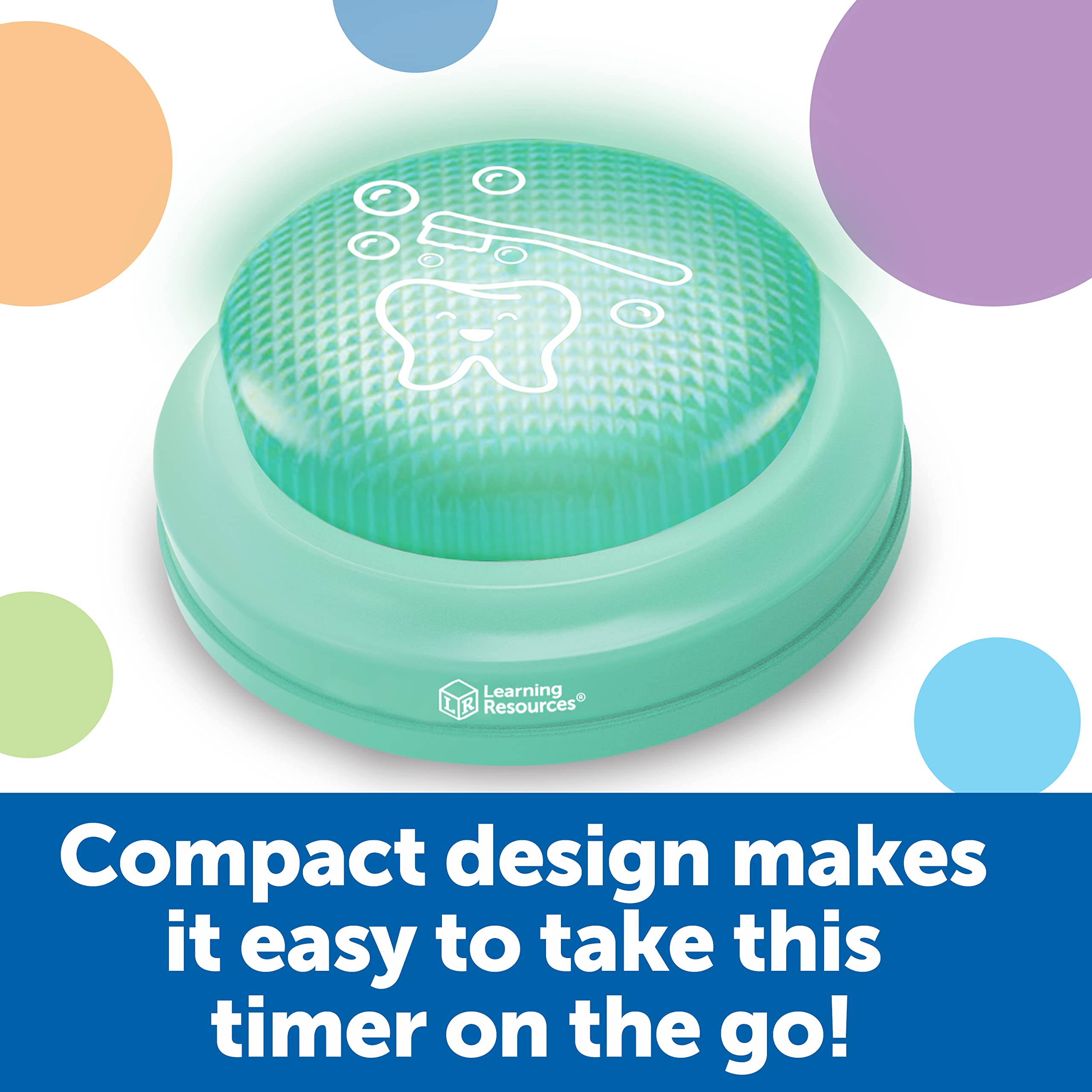 Learning Resources 2-Minute Toothbrushing Timer - 1 Piece, Age 3+ Kids Dental Health, Toddler Toothbrush, Toddler Timer Bathroom, Timer for Kids
