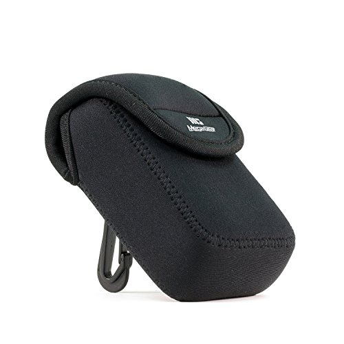 MegaGear Olympus Tough TG-6, TG-5, TG-4, TG-870, TG-860 Ultra Light Neoprene Camera Case, with Carabiner - Black (Model: MG794)