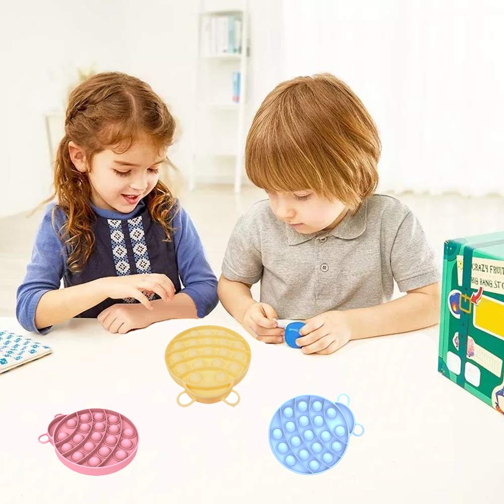 Push Pop Bubble Sensory Toys,Bubble Popping Game Funny Tactile Squeezed Sensory Toys Reliver Stress for Children, Family and Friends (3 Pack-Ladybug Shape)
