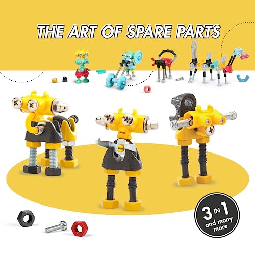 The Off Bits InfoBit Build Your Own Robot Toy Construction Set, Educational STEM Activities Learning Kit, Creative Build and Play Model Kit Steam Toys for 6 7 8 9 10+ Year Old Boys and Girls