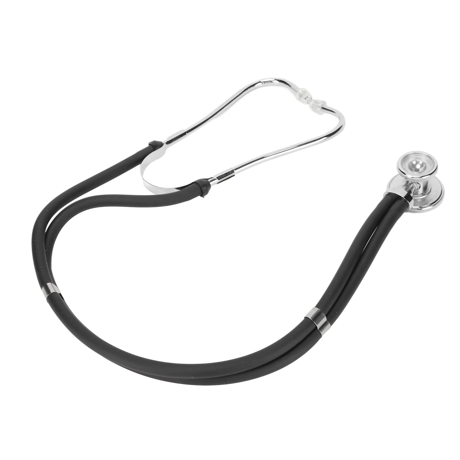Double Head Stethoscope,ANGGREK Aluminium Alloy Multifunctional Clear Transmission Lightweight Fetal Head Stethoscope Teaching Stethoscope