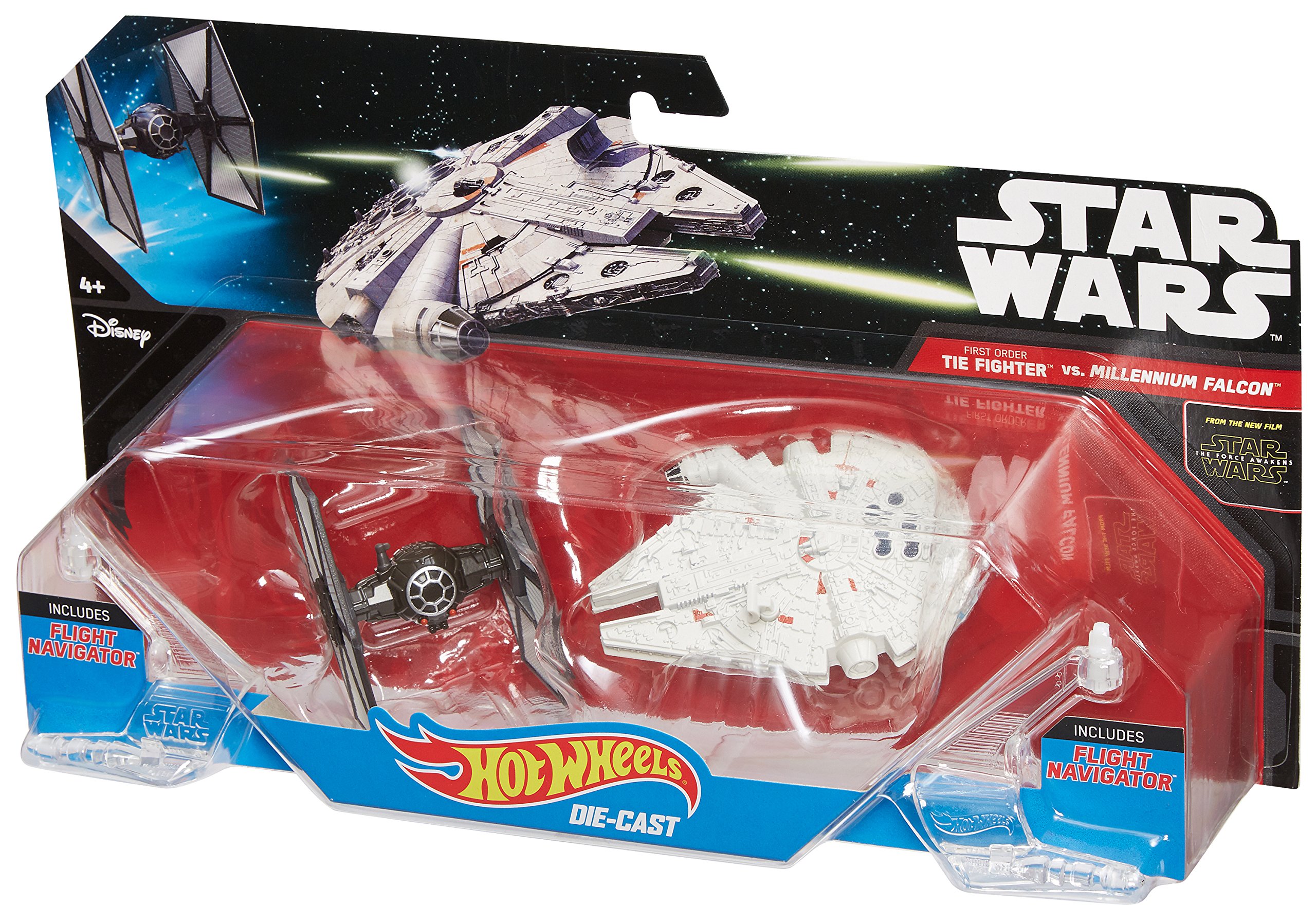 Hot Wheels Star Wars: The Force Awakens First Order TIE Fighter vs. Millennium Falcon Starship 2-Pack