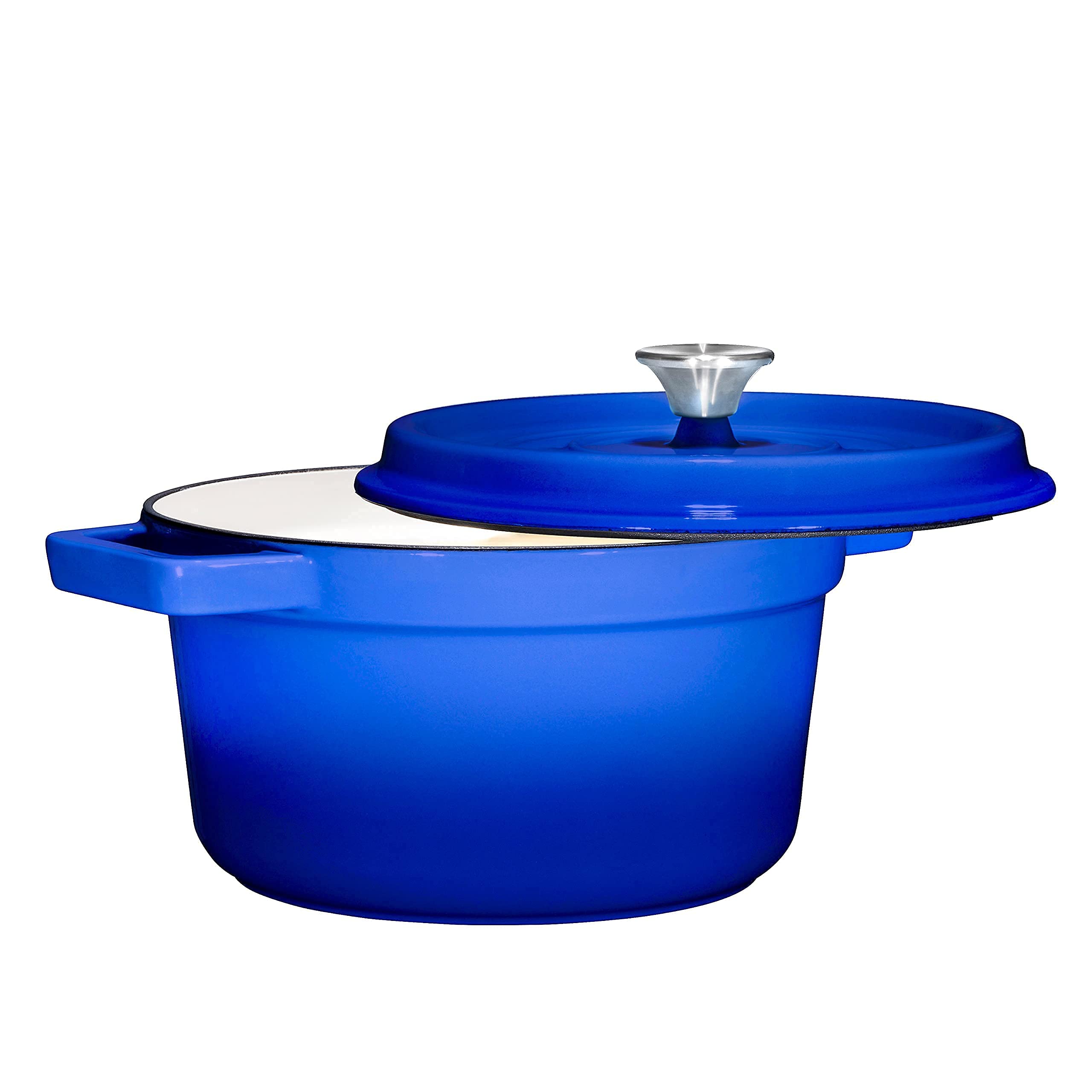Bruntmor Pre-Seasoned 6.5 qt Enameled Cast Iron Round Dutch Oven, 6.5 Quart Dutch Ovens Pot With Lid And Handle, Heavy Duty Casserole Dish, Hand Wash Only, Red