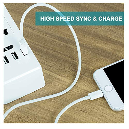 iPhone Charger, 4Pack 6FT Lightning to USB Charging Cable Cord Compatible with iPhone 13 12 11 Pro 11 XS MAX XR X 8 8Plus 7 7Plus 6 6Plus 6S 6SPlus 5 5S SE (S-06WH)