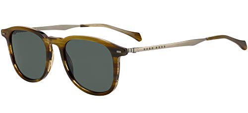 BOSS by Hugo Boss Men's BOSS 1094/S Rectangular Sunglasses, Brown Horn, 51mm, 20mm
