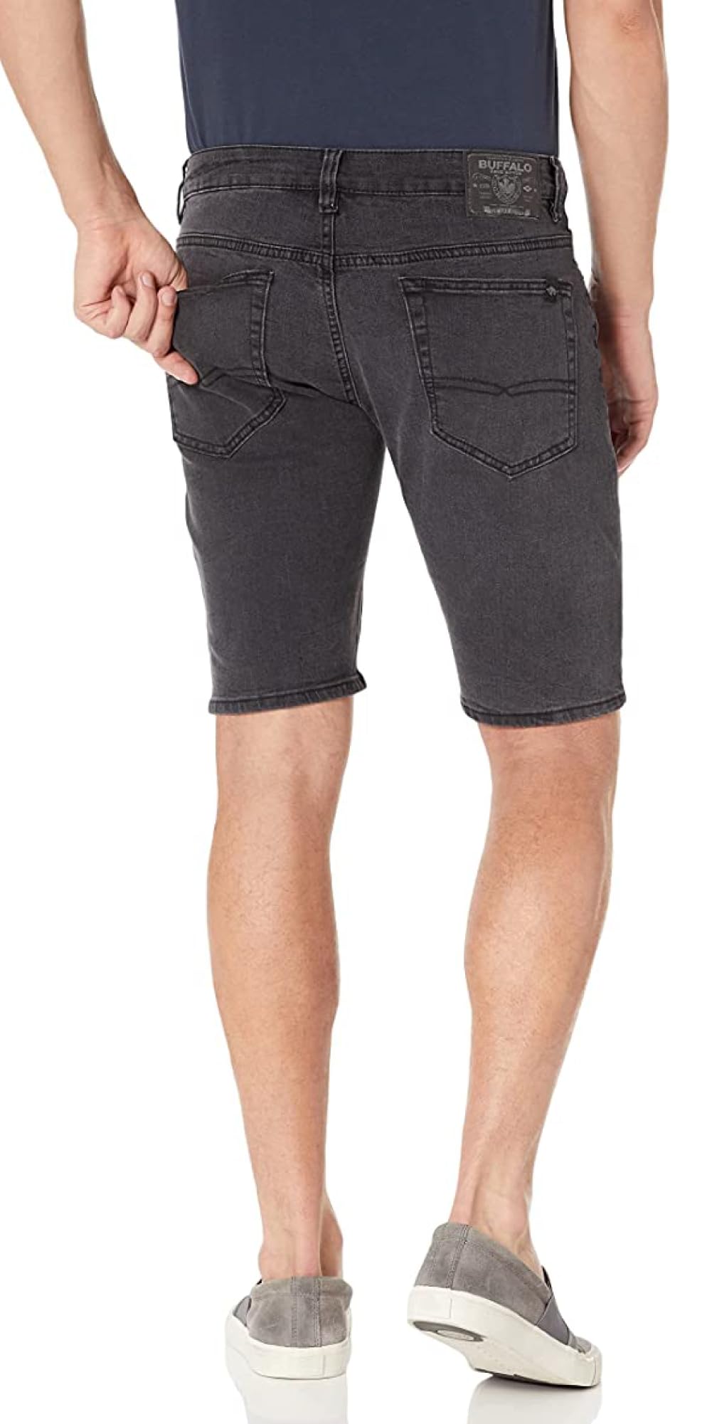 Buffalo David Bitton Men's Slim Parker Denim Shorts 2, Sandblasted/Crinkled, 30