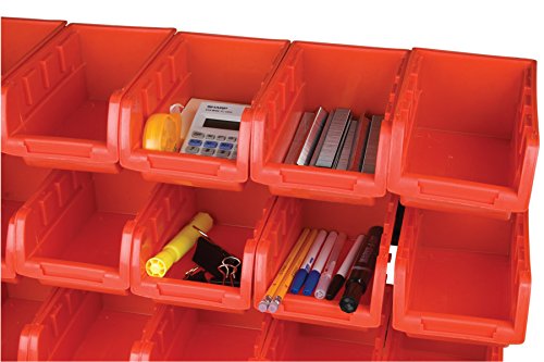 Performance Tool W5186 15-Bin Table Top Storage Rack , Red