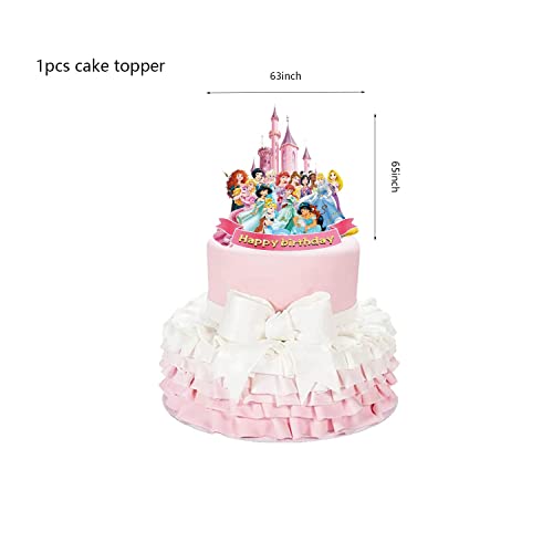 cartoon cake decoration princess theme party supplies (1+24)