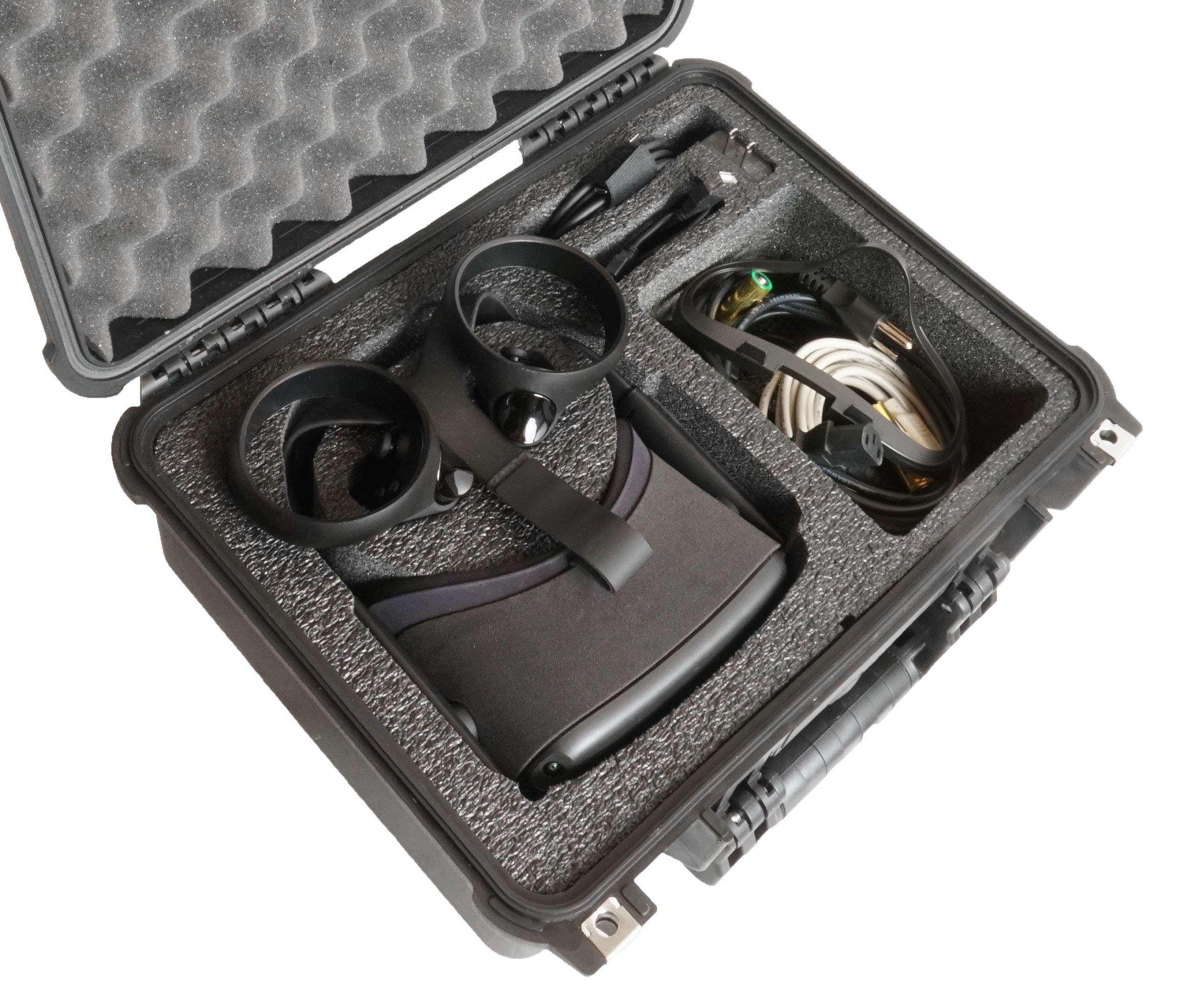 Case Club Case Fits Oculus Quest 2 & Quest 1. Hard Waterproof Case w/Pre-Cut Foam VR Gaming Headset Accessories - All-in-One, Compact Storage Case for Impact Protection - Fits 128GB and 64GB Models