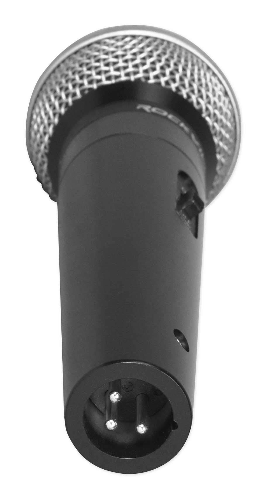 Rockville RMC-3PK 3 Pack Metal Wired Vocal/Instrument/DJ Microphones+Metal Case, Black