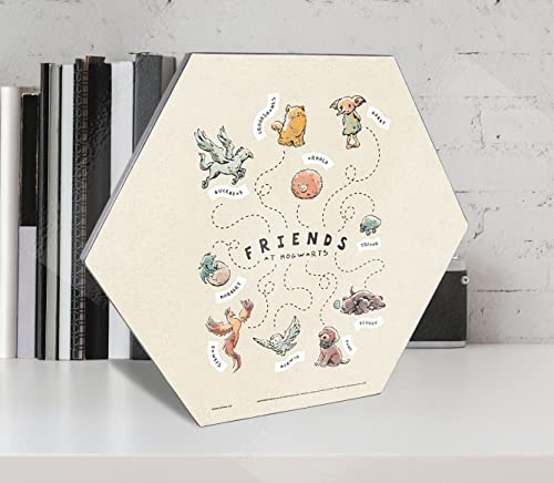Harry Potter - Charming Vintage Friends Nursery - 11.5” X 10” Hexagon KNEXAGON Wood Print – Tabletop Display, Hang Alone or Connect to Other Pieces – Officially Licensed Collectible