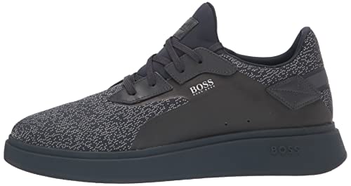 BOSS Modern Neoprene Lace Up Sneaker Navy/Silver