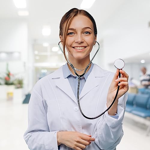 HEEDFIT Premium Quality White Lab Coats for Women, A Full White Poly-Cotton 35β Long Reusable Women's Lab Coat WHITE M