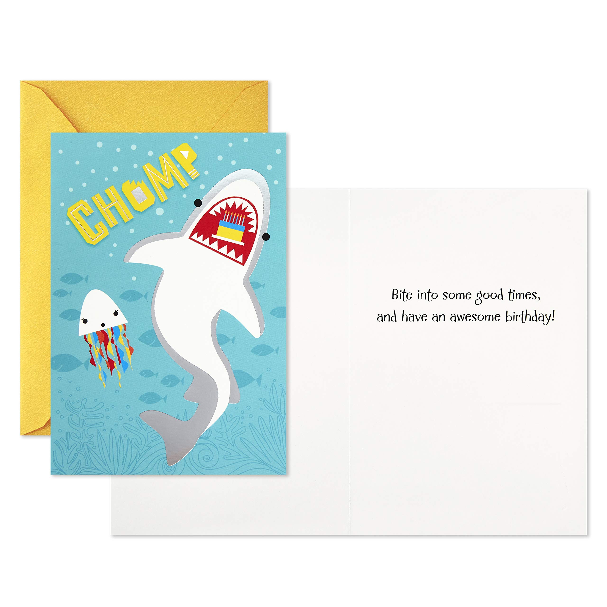 Hallmark Birthday Cards for Kids Assortment, Shark and Unicorn (12 Cards with Envelopes)
