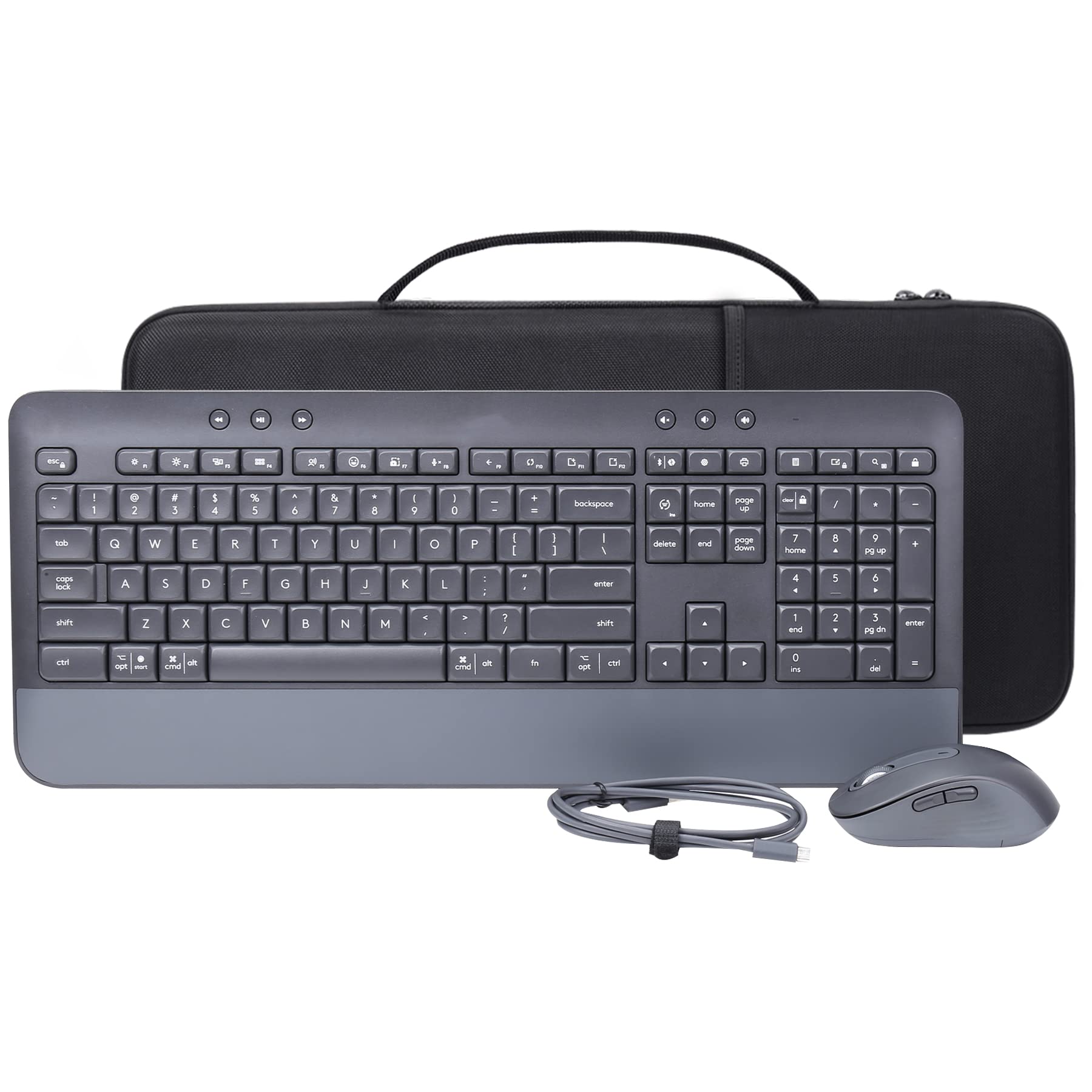 co2CREA Hard Case Replacement for Logitech Signature K650 Comfort Full-Size Wireless Keyboard (Graphite Case)