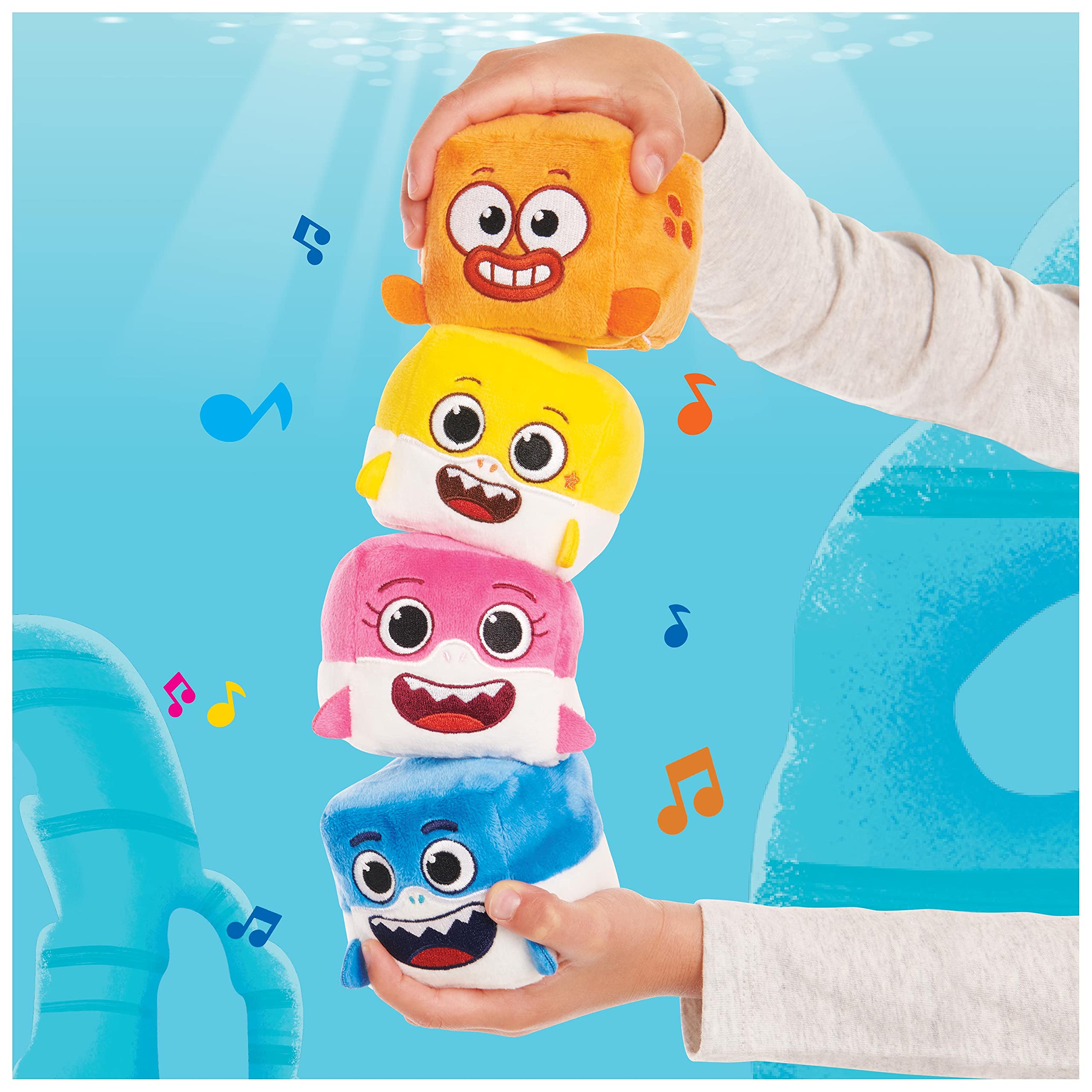WowWee Baby Shark's Big Show! Song Cube โ Chucks Plushie with Baby Shark Theme Song โ Cute Stuffed Animals for Toddlers