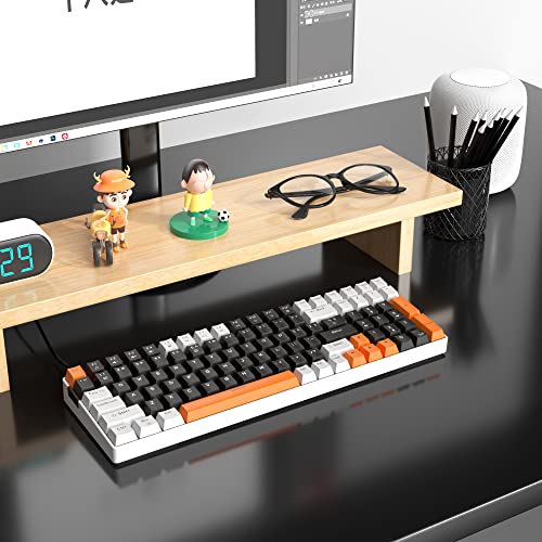 Camiysn 60 Percent Gaming Mechanical Keyboard,Compact 68 Keys Anti-ghosting with Blue Switch with Detachable Type-C Keyboard for PC Gamer Windows Laptop Mac/Xbox(Blue Switch, Black & Gray)