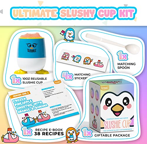Insta Slushy Maker Cup for Kids β Penguin Compact Make & Serve Slushie Cup Allows You to Make Refreshing Slushies, Smoothies & Other Frozen Drinks in Minutes β The Ultimate Slush Cup Experience
