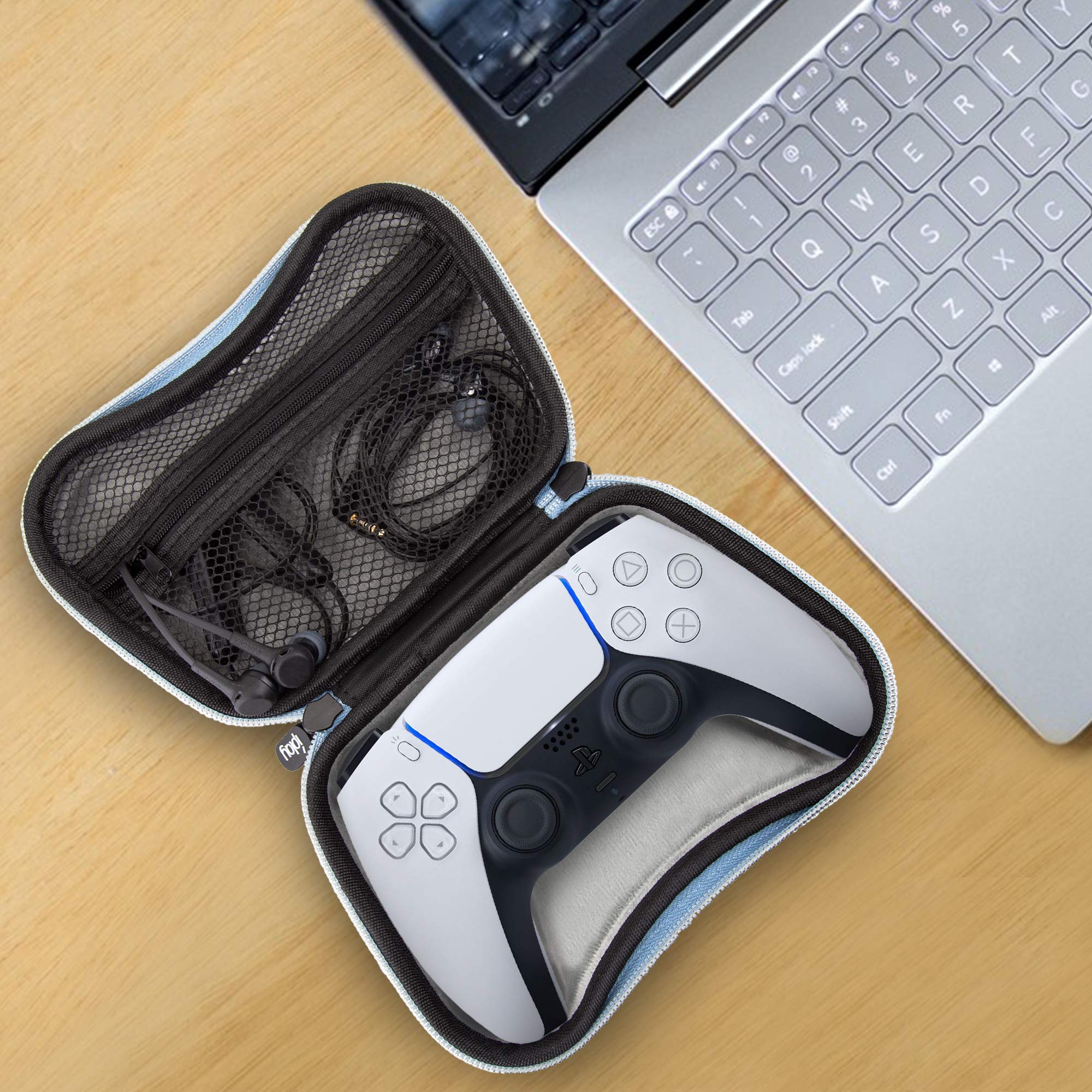 Case for PS5 Controller, LP PS 5 Controller Accessories Kit Including Carrying Travel Hard Case Anti-Slip Dust-Proof Protective Skin and 4 Thumb Grip Caps