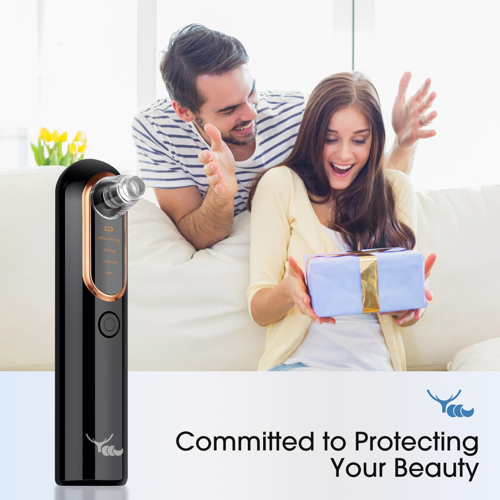 Blackhead Remover Vacuum Yccu Professional Pimple Popper Tool Pore Vacuum Black Head Remover for Face USB Rechargeable Blackhead Extractor for Removing Blackhead Whitehead Acne
