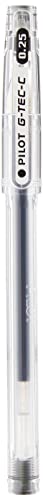 PILOT G-Tec-C Gel Ink Rolling Ball Pens, Hyper Fine Point (0.25mm), Black Ink, 12-Pack (35485)