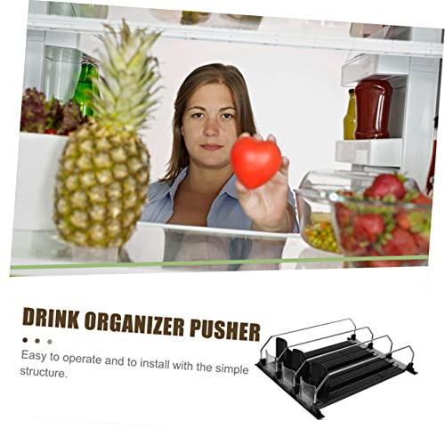 FUNOMOCYA 3pcs Drink Pusher A Vending Machine Mini Vending Machine Fridge Can Dispenser Drink Pusher Machine Shelf Drink Puller Beverage Shelf Glide Soda Bottle Abs Ball Freezer Organizer