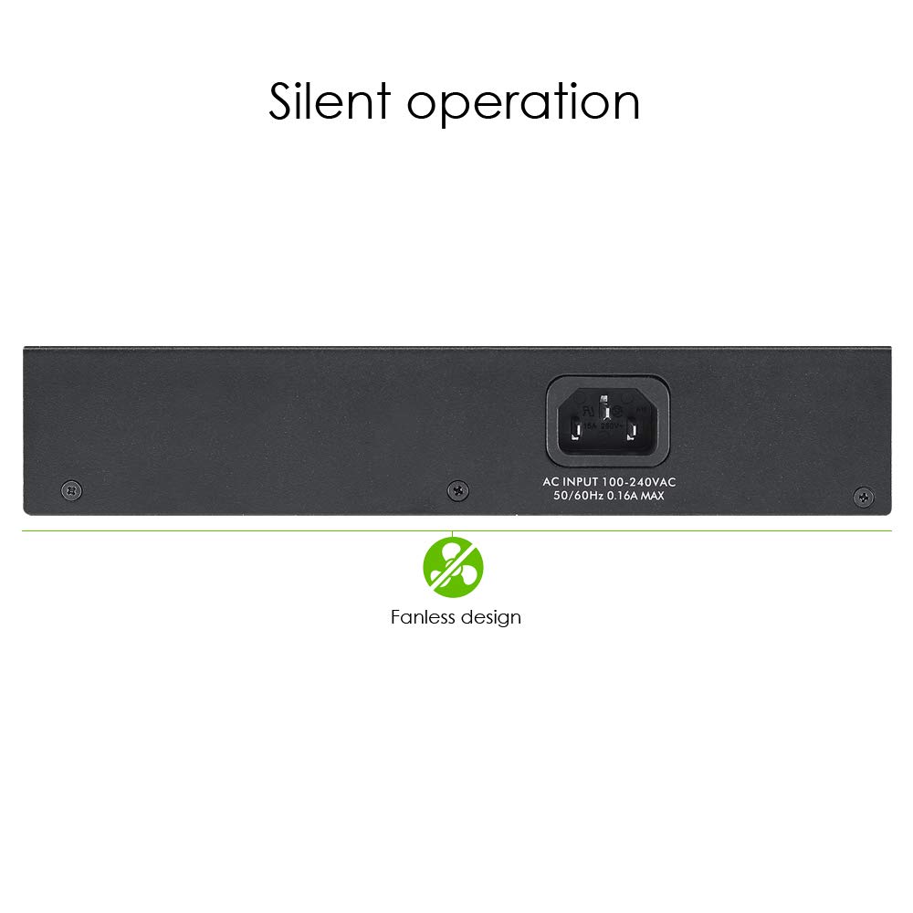 Zyxel 16-Port Gigabit Ethernet Unmanaged Switch - Fanless Design [GS1100-16]