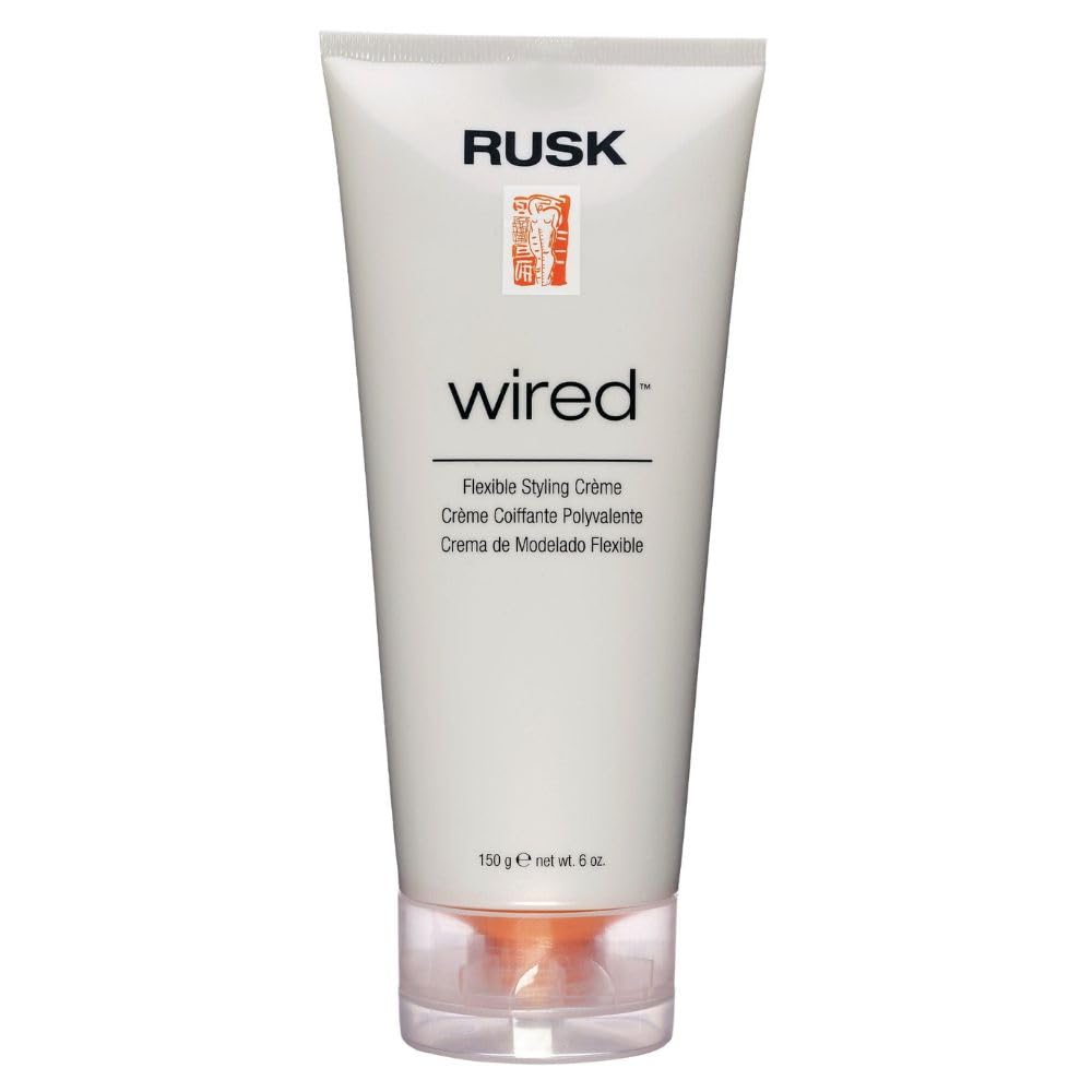 RUSK Designer Collection Wired Flexible Styling Creme, 6 Oz, Lifts, Shines, and Creates Soft, Gravity-Defying Body, Provides Pliable Style Support and Flexible Body