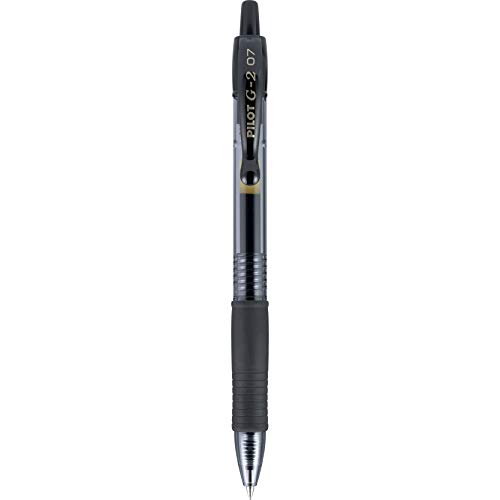 PILOT G2 Premium Refillable & Retractable Rolling Ball Gel Pens, Fine Point, Black Ink, Single Pen (31026)