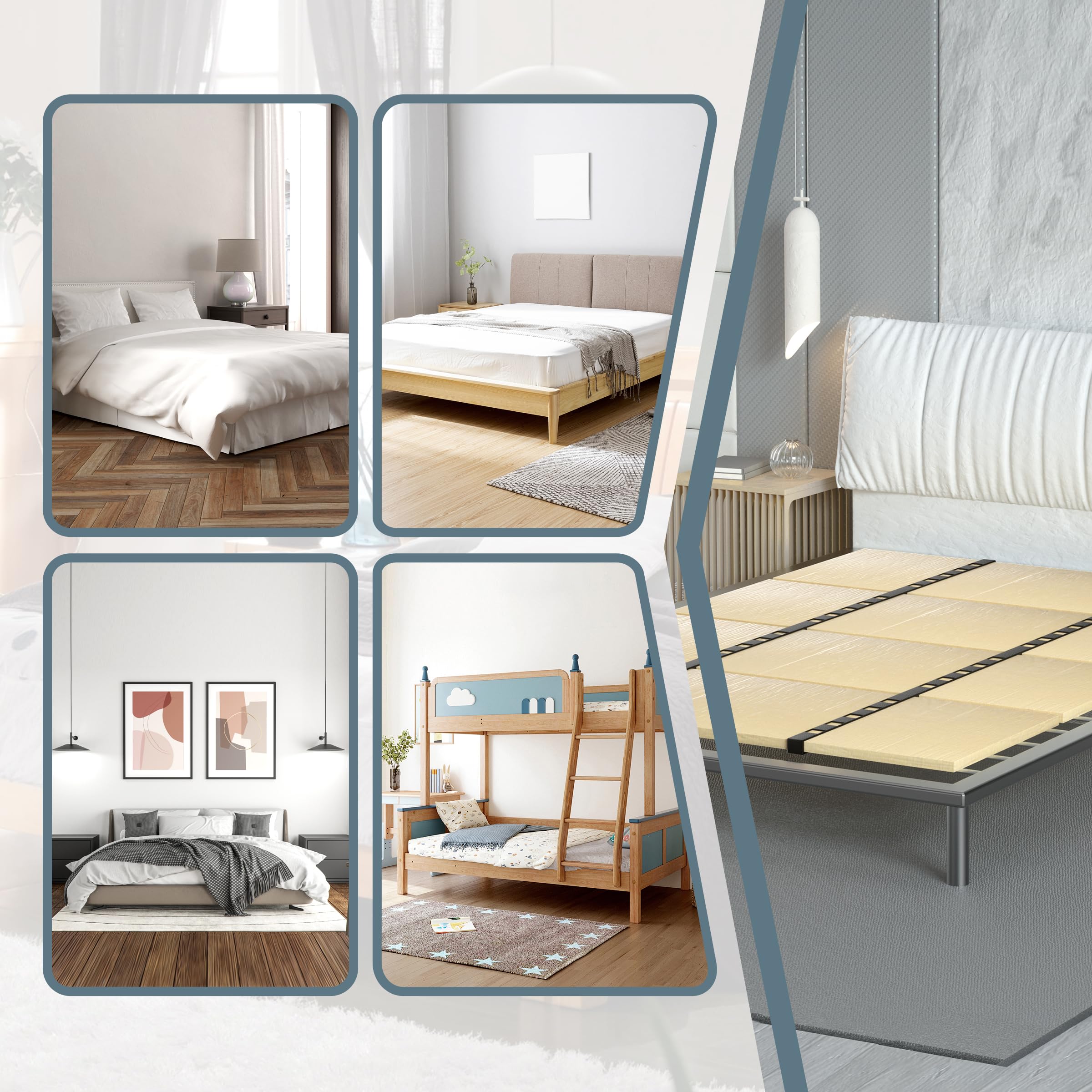 Yarfyk Folding Box Spring, Bed Plate,Queen Bed Board Under Mattress Support,Bed Plate Support Plate, Bed Plate Under, Twin 60"x 30" 
