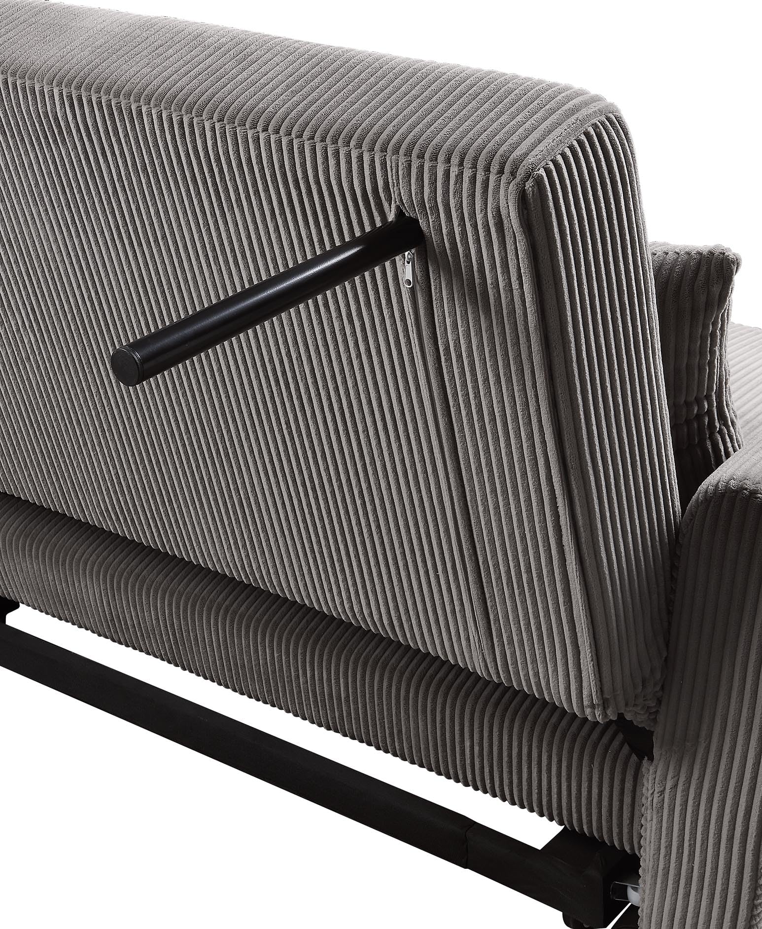Favfurish 54" Corduroy Convertible Sleeper Loveseat with Full Foam Seating and 2 Throw Pillows, Stylish Couch for Living Room, Apartment,Bedroom,Brown