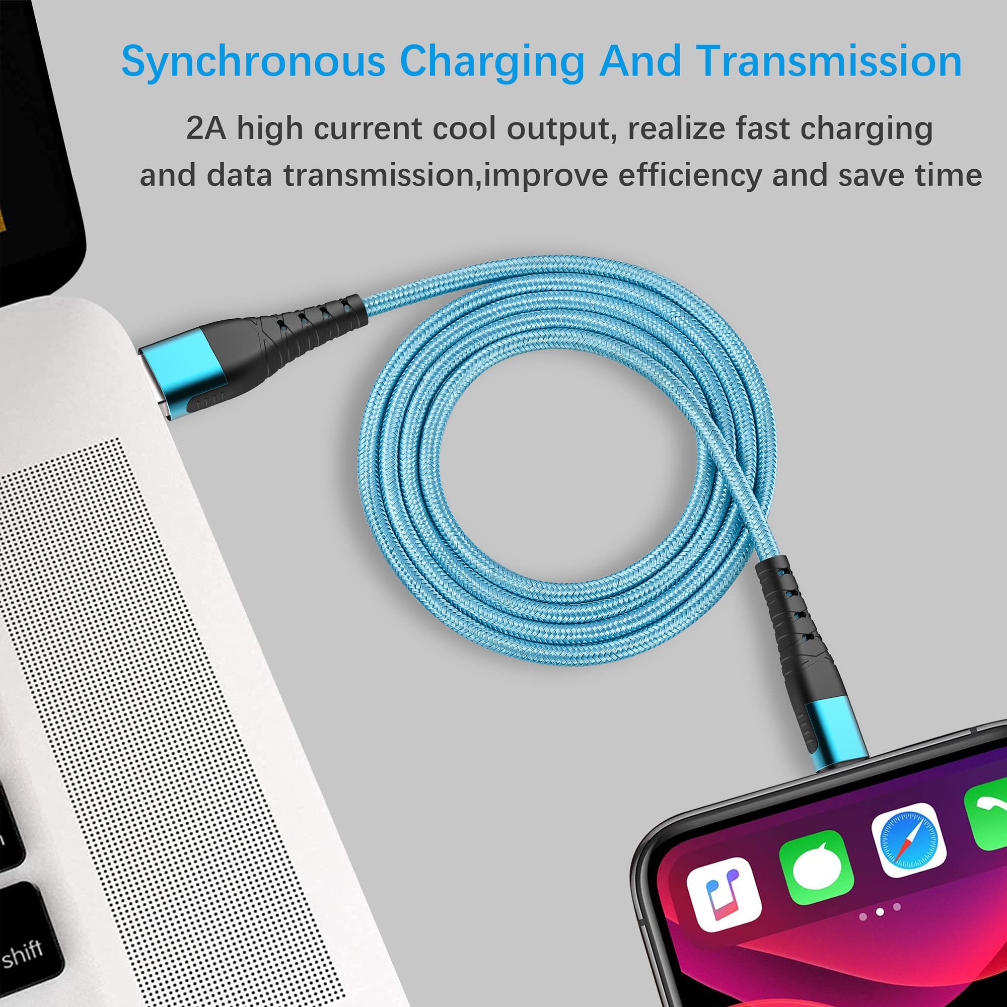 iPhone Charger, [Apple MFi Certified] 3Pack 6FT iPhone Lightning Cable for Fast Apple Charger Cable, iPhone Charging Cord for iPhone 13/12/11 Pro/11/XS MAX/XR/8/7/6s/6/5S/SE iPad Original(DarkRed)