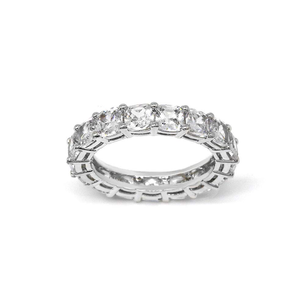 Chamonix Jewelery Womens White Gold Plated Lustrous Eternity Band- Rotating with beautiful Lustrous Cubic Zirconia (9)
