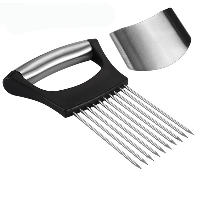 JK-GMTE Finger Guards for Cutting, 2 Pcs Stainless Steel Finger Protector for Cutting Food, Knife Guard, Chopping Protector for Dicing and Slicing in Kitchens