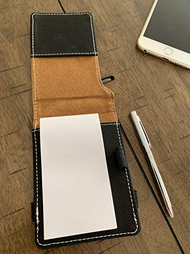LaserGram Mini Notepad, PA-C Certified Physician Assistant, Personalized Engraving Included (Black with Silver)