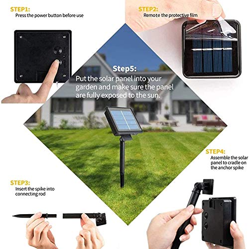 SNOMYRS Solar String Light Outdoor 21 Ft 30 Led Water Drop Solar Powered Lights with 8 Modes Waterproof Crystal Lights for Patio Garden Yard Tree Wedding Party Home Porch Decor (Warm White)