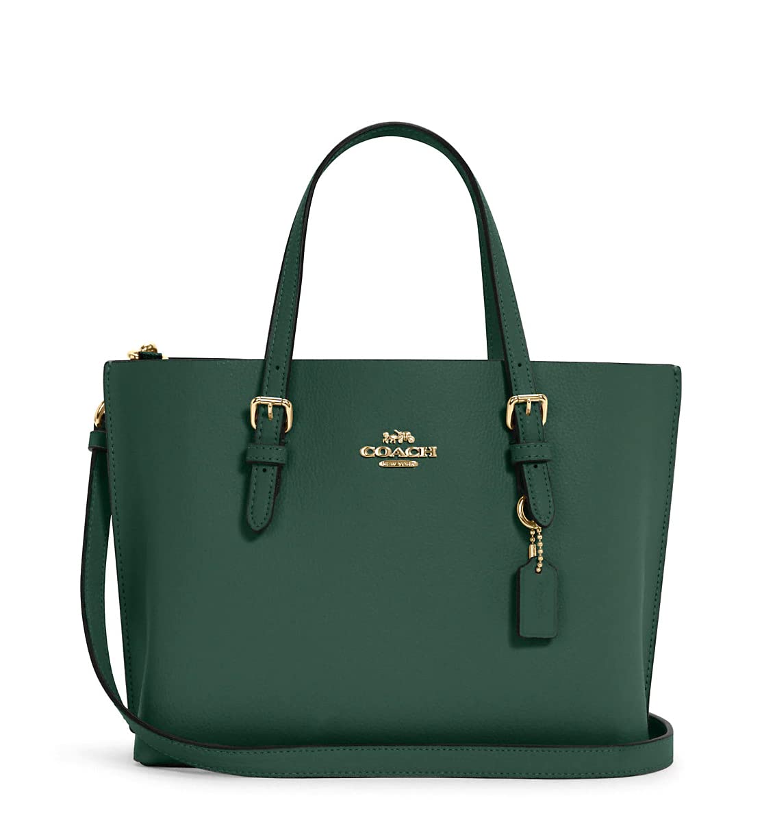 COACH Leather Mollie Tote 25, Everglade