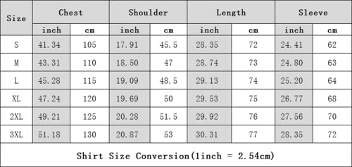 Men's Stylish Dress Shirts Pattern Printed Shirts Long Sleeve Button Down Shirts L