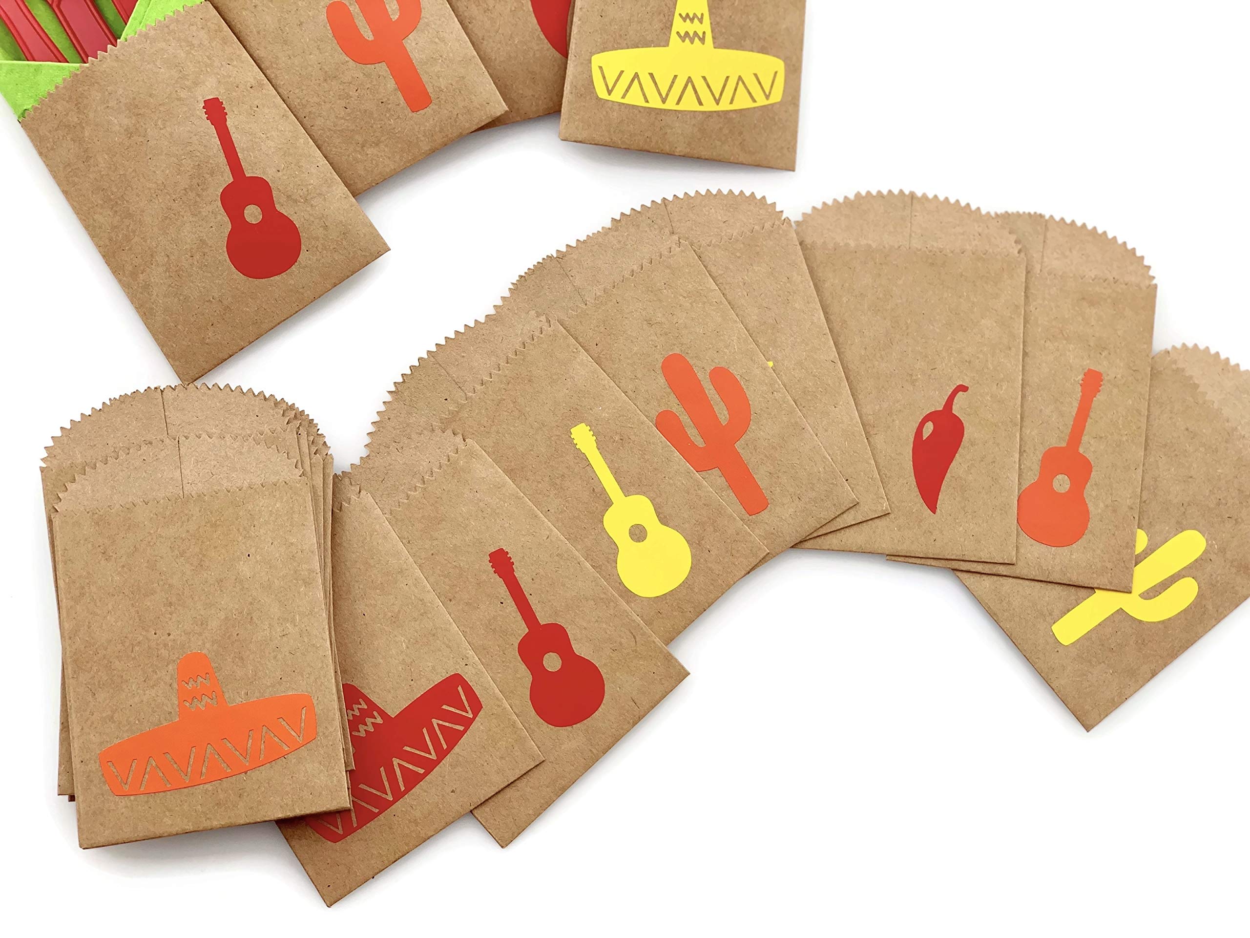 Plastic Cutlery, Paper Napkins, Favor Bags, Fiesta Birthday, Graduation, Baby Shower, Cinco de Mayo Party Decorations Supplies, 24 set