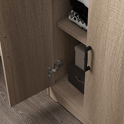 Sauder Beginnings 3-Drawer Dresser Finish Summer Oak, L: 45.0" x W: 15.75" x H: 29.92", Brown Beige Gray Black