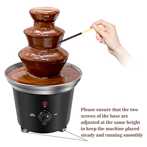 Electric Chocolate Fondue Fountain,Chocolate Melt Dipping Machine Warmer.1.2 Pound,BPA Free 3 Tier Mini Chocolate Fountain Melting Tower for Children's Party,Christmas Party, Family Gathering,Wedding.