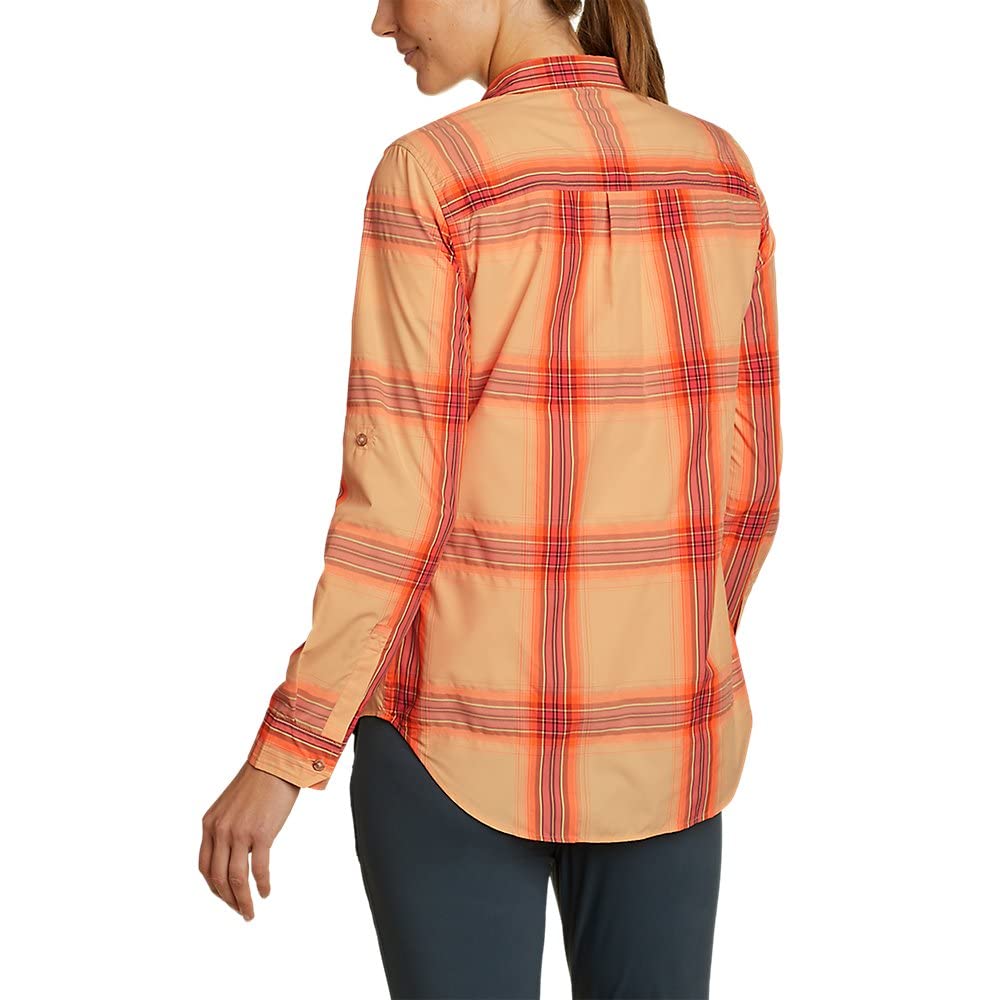 Eddie Bauer Women's Adventurer 3.0 Long-Sleeve Shirt, Vibrant Orange, Large