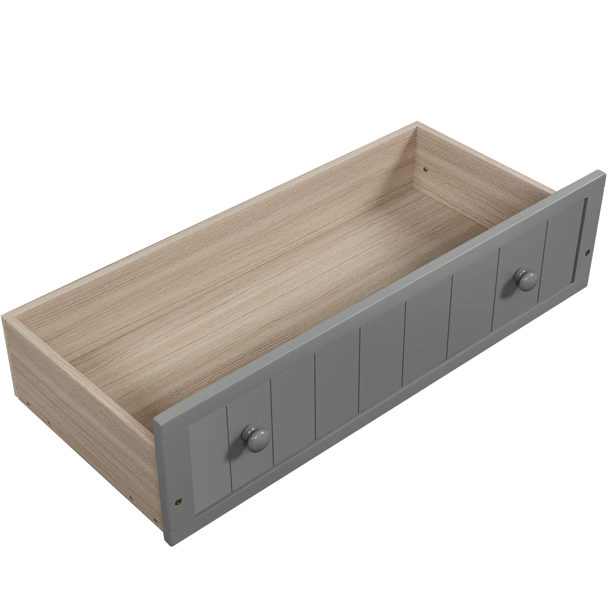 LostCat Twin Size Daybed with 2 Storage Drawers, Solid Wooden Bed Frame, Wood Slat Support, No Box Spring Needed, Easy to Assemble, for Bedroom Living Room, Espresso